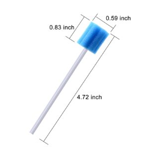 BVN Oral Care Swabs, 100 Pcs Disposable Mouth Cleaning Spong Swabs. (Blue-100pcs)