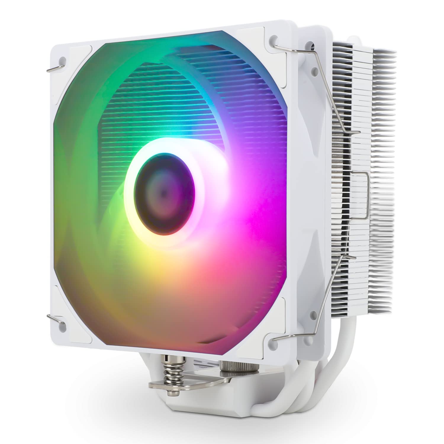 Thermalright Assassin King 120 SE White ARGB CPU Air Cooler, AK120 SE White ARB, 5 Heatpipes, TL-C12CW-S PWM Quiet Fan CPU Cooler with S-FDB Bearing, for AMD AM4/AM5/Intel LGA1700/1150/1151/1200