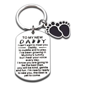 new dad to be gifts keychain pregnancy baby announcement gifts for dad men first time father's day gifts soon to be daddy gifts for him first time dads moms gifts for husband from new mommy wife