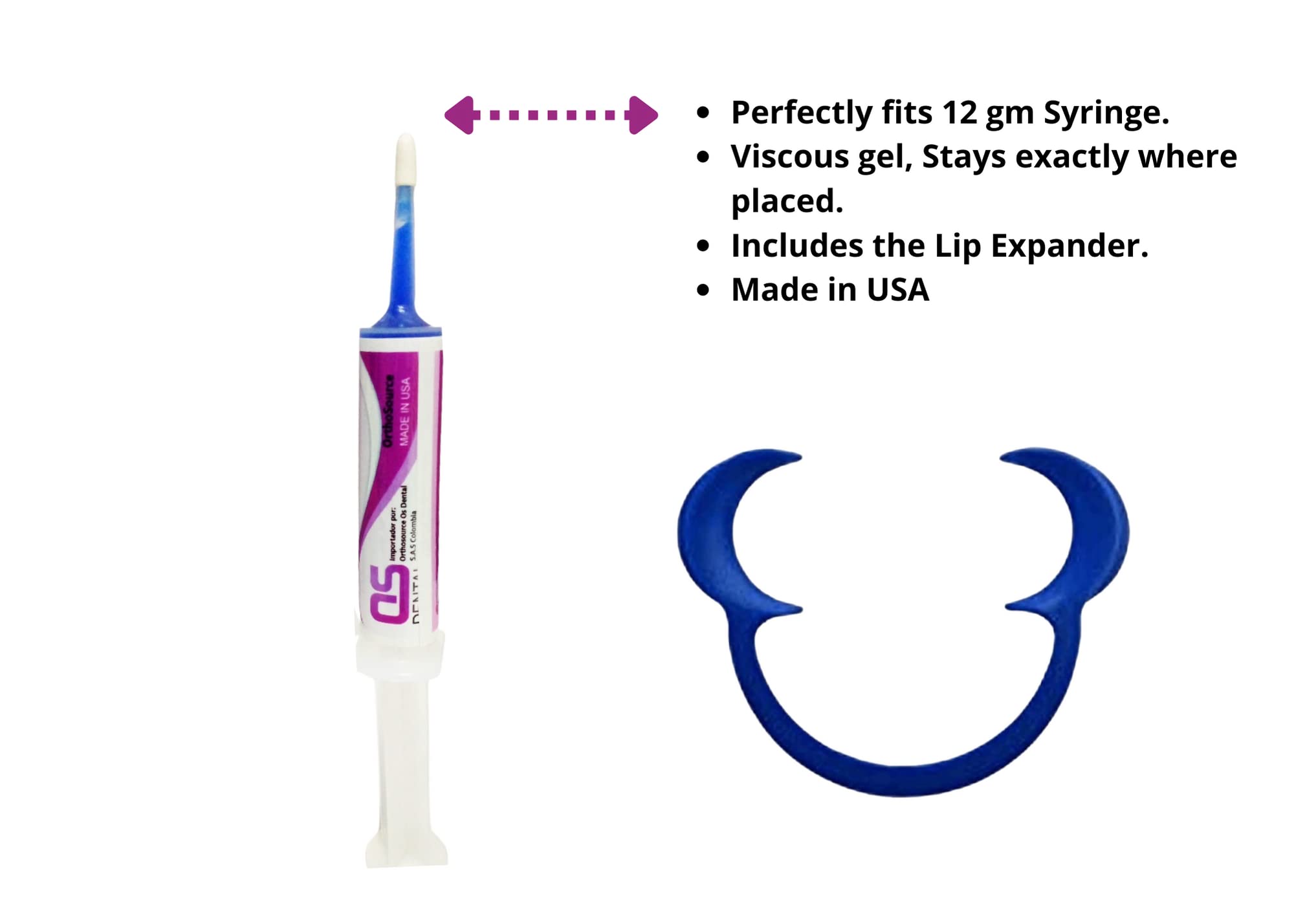 SmileWorld Blue Gel 36 Gm kit - Desmineralization Gel 35 Percent -Dental Etch - Perfect Viscous-Stays Where Placed- Includes Lip Expander - Not Glue - Made in USA (3) Units