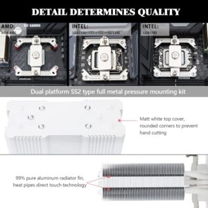 Thermalright Assassin King 120 SE White ARGB CPU Air Cooler, AK120 SE White ARB, 5 Heatpipes, TL-C12CW-S PWM Quiet Fan CPU Cooler with S-FDB Bearing, for AMD AM4/AM5/Intel LGA1700/1150/1151/1200