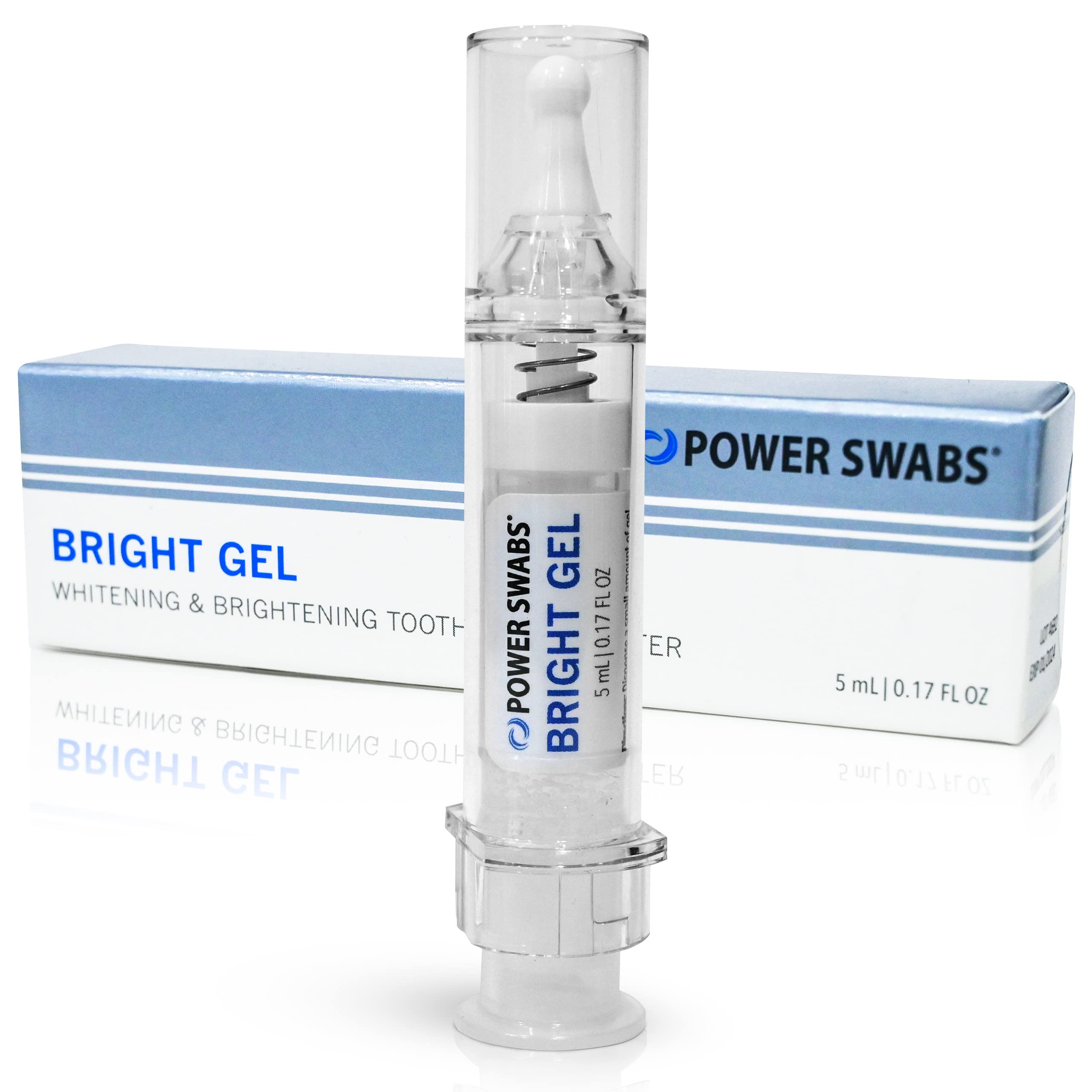 Power Swabs Bright Gel | Gentle Teeth Whitening Gel | Easy Treatment for Whiter Teeth | Dentist Formulated Teeth Whitener and Stain Remover | Professional Teeth Whitening and Brightening Gel