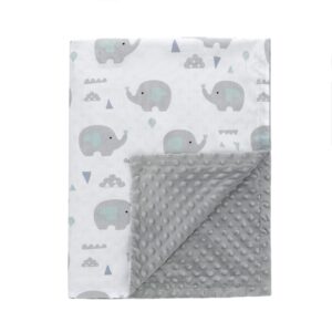 baby blanket for boys girls soft micro fleece kids baby blanket throw blanket with dotted backing shower gifts 40x30 inches (elephant)