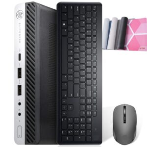 hp elitedesk 800 g3 mini high performance desktop intel i7-7700 up to 4.20ghz 32gb new 512gb nvme ssd built-in ax200 wi-fi 6 bt dual monitor support wireless keyboard and mouse win10 pro (renewed)