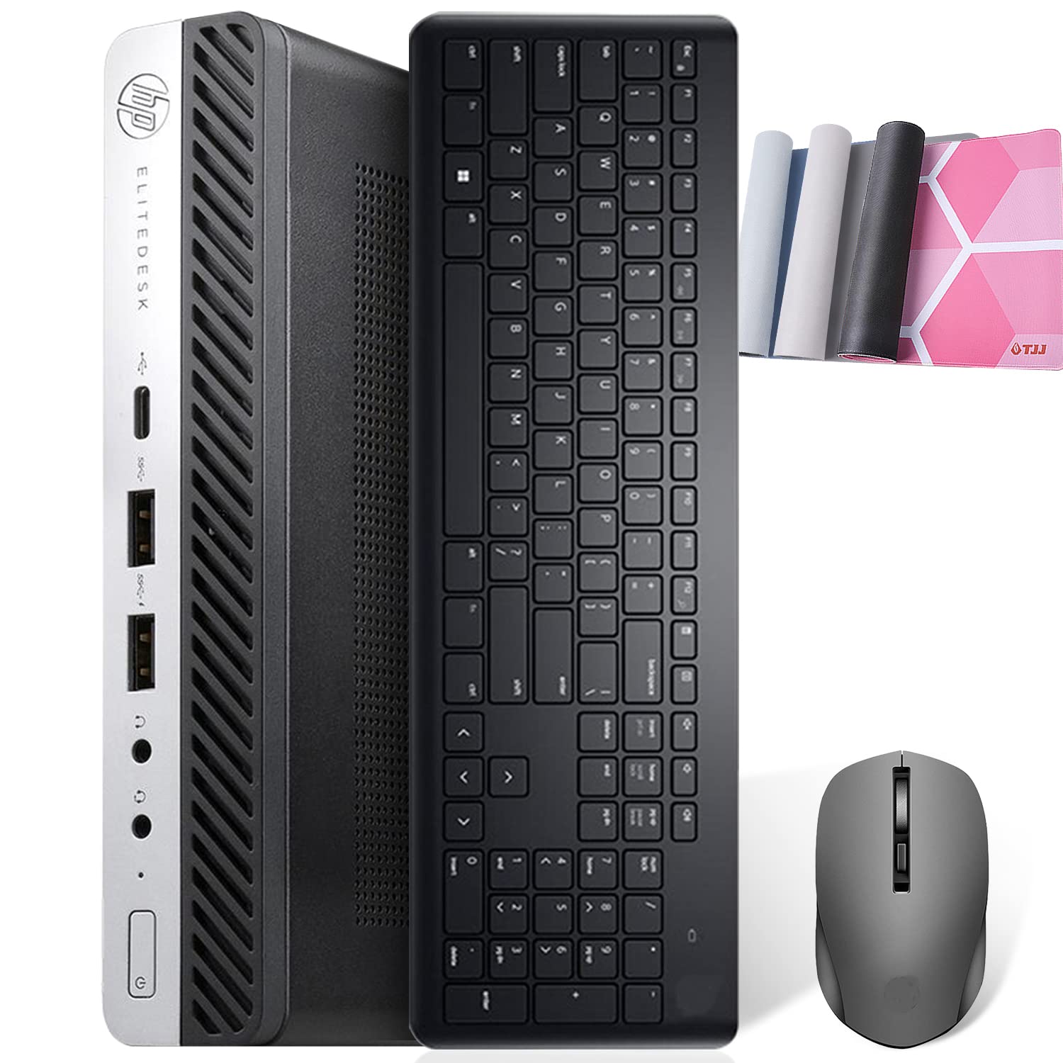 HP EliteDesk 800 G3 Mini High Performance Desktop Intel i7-7700 up to 4.20GHz 32GB New 512GB NVMe SSD Built-in AX200 Wi-Fi 6 BT Dual Monitor Support Wireless Keyboard and Mouse Win10 Pro (Renewed)