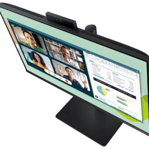 SAMSUNG S40VA Series 24-Inch Computer Monitor, HDMI Monitor, 75Hz Monitor, IPS Monitor, Built-in Webcam, Built-in Speaker & Mic, FreeSync Premium (LS24A400VENXZA) (Renewed)