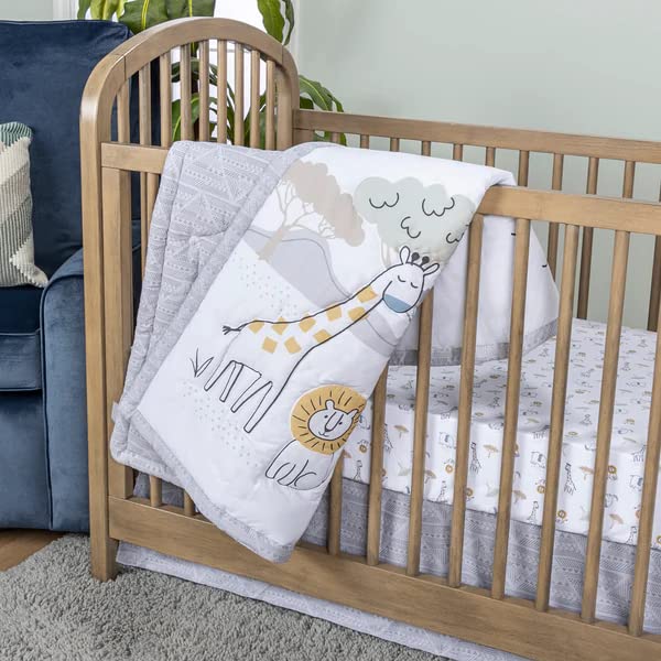 Trend Lab Tanzania Breathable 4-Piece Baby Nursery Crib Bedding Set, Includes Quilt, 2 Fitted Crib Sheets, and Crib Skirt