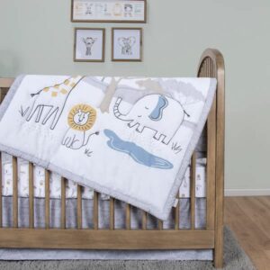 Trend Lab Tanzania Breathable 4-Piece Baby Nursery Crib Bedding Set, Includes Quilt, 2 Fitted Crib Sheets, and Crib Skirt