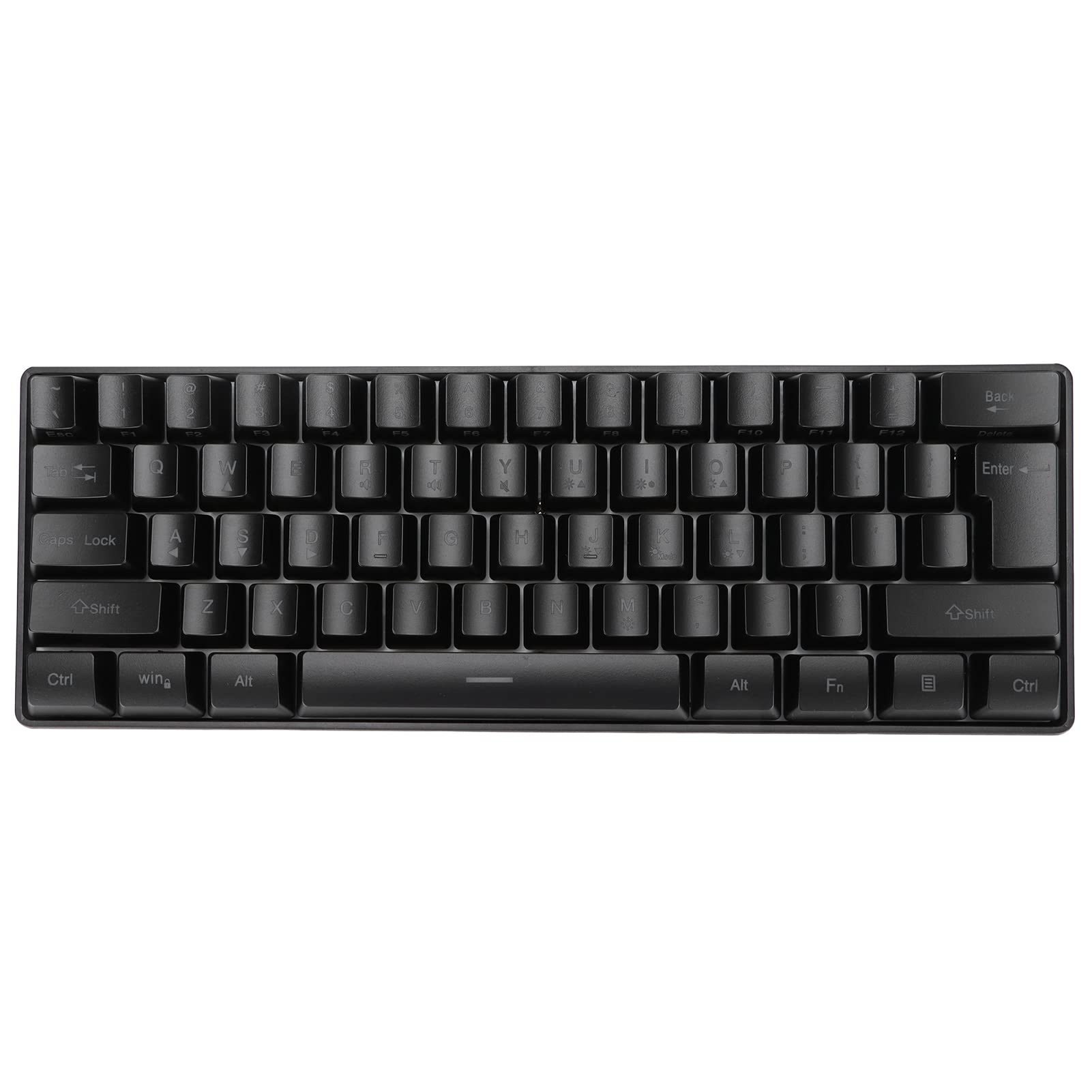 Acogedor Backlit Mechanical Gaming Keyboard,Mini Compact Wired 61 Keys Keyboard with Ergonomic Design,USB Portable PC Keyboard for Home Office Laptop Work Gaming