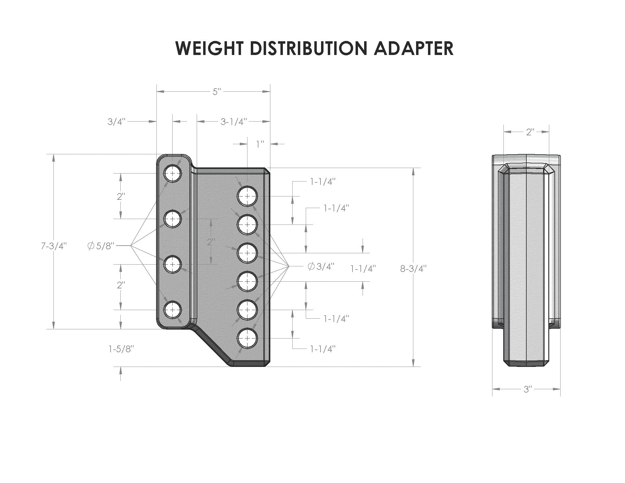 BulletProof Hitches Heavy Duty Weight Distribution Adapter