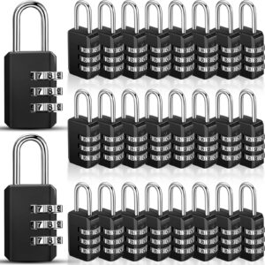 16 pack small combo locks 3 digit combination lock luggage number locks backpack lock waterproof padlock for suitcases traveling toolbox school gym employee locker