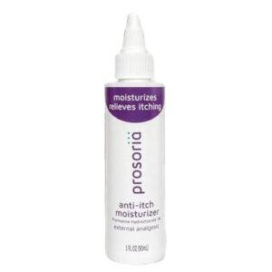 prosoria anti-itch moisturizer (3oz) rapidly relieves itch, irritation, and dryness of skin or scalp. relieves itch fast. soothes and keeps skin hydrated and moisturized. 3oz