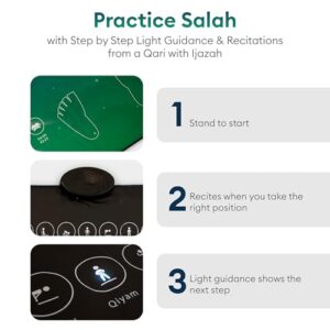 My Salah Mat for Adults - Smart Interactive Prayer Mat for Adults & Reverts Learning Surahs, Salah, Duas - Portable Prayer Mat Muslim with 25 Touch Sensitive Keys, Cushioned Prayer Mat, & Speaker