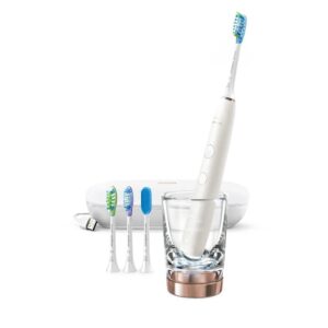 philips sonicare hx9924/61 diamondclean smart rechargeable sonic toothbrush with 5 flexible brushing modes, 3 intensities, usb charging travel case and glass charger