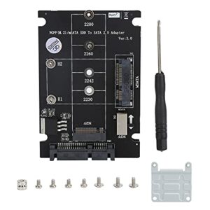 yoidesu 2 in 1 ssd adapter card, msata m.2 to sata interface hard drive expansion board support msata interface/m.2 2230/2240/2260/2280 ssd adapter with switch