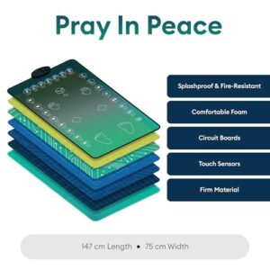 My Salah Mat for Adults - Smart Interactive Prayer Mat for Adults & Reverts Learning Surahs, Salah, Duas - Portable Prayer Mat Muslim with 25 Touch Sensitive Keys, Cushioned Prayer Mat, & Speaker