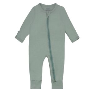 rayon baby sleeper with mitten cuffs, footless pajamas baby boy 6-12 months green