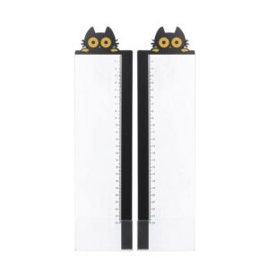 nuobesty computer monitor side panel 2pcs computer monitor side panel acrylic cat memo pads sticky message board with ruler measurement for laptop computer pc computer screen note holder