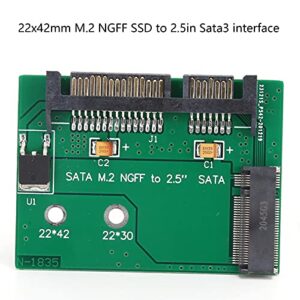 Yoidesu PCB Adapter Card, Support Converting 22x42mm M.2 NGFF SSD into 2.5in Sata3 Board SSD Converter Computer Hard Drive Accessories