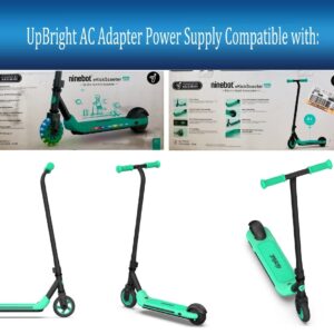 UpBright AC/DC Adapter Compatible with Segway Ninebot Zing A6 eKickScooter 10.8V 2500mAh 27Wh 10.8VDC Lithium Li-ion Battery 90W Kids' Electric Kick Scooter 082-07-0015 12.6V Power Supply Cord Charger