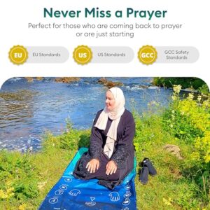 My Salah Mat for Adults - Smart Interactive Prayer Mat for Adults & Reverts Learning Surahs, Salah, Duas - Portable Prayer Mat Muslim with 25 Touch Sensitive Keys, Cushioned Prayer Mat, & Speaker