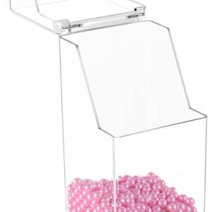 Sooyee Makeup Brush Holder,Makeup Brush Organizer with 8mm Pink Pearls,Dustproof Makeup Brush holder with Lid