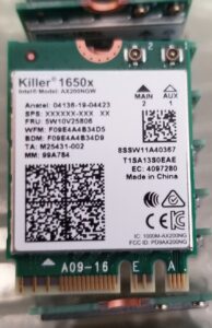 intel killer wi-fi 6 ax1650x ax200 m.2 2230 bluetooth 5.2 wifi card (single pack)