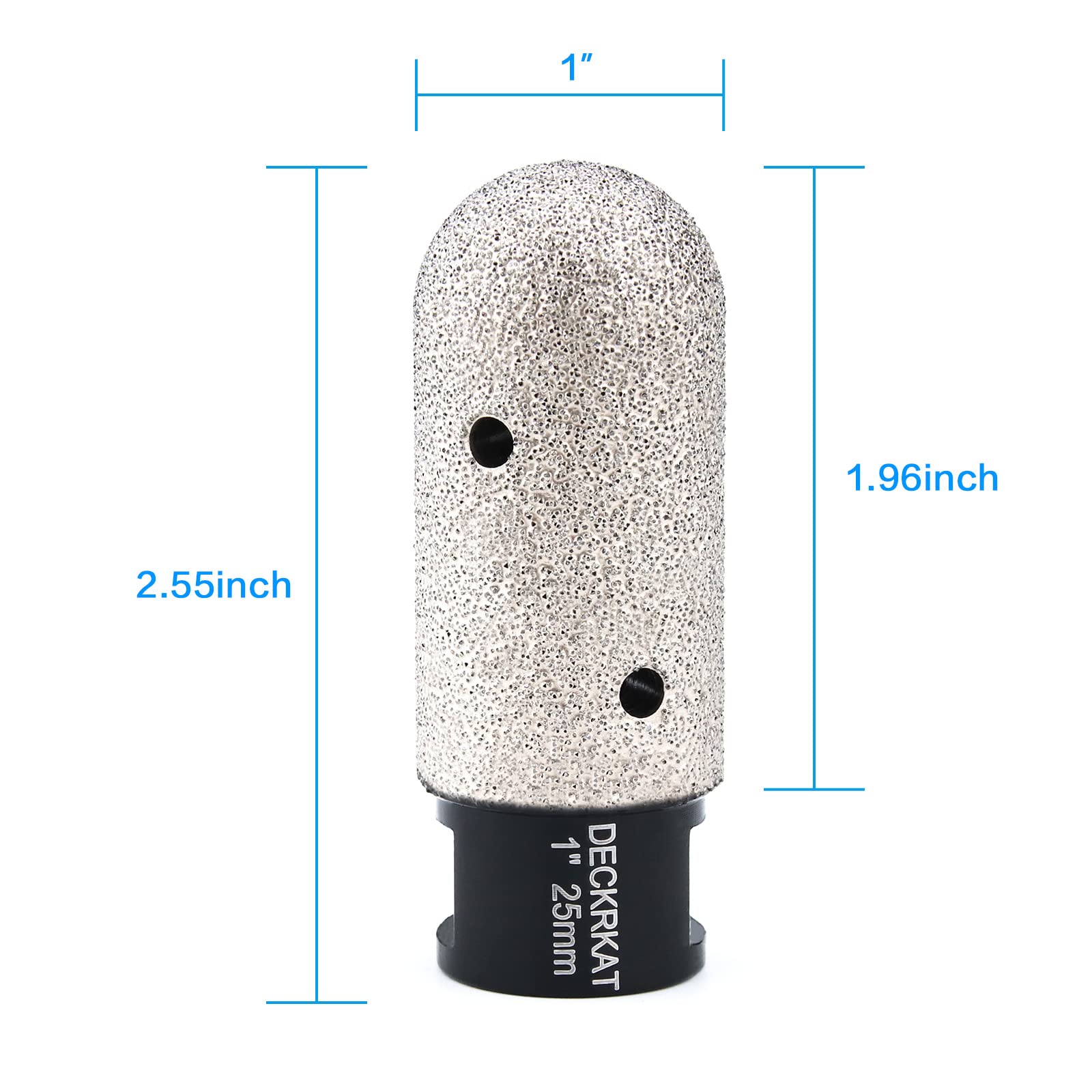 Diamond Finger Milling Bits Ball End, 1 Inch 25mm Dia Dry Core Drill Bit with 5/8-11 Thread for Enlarging and Shaping Holes in Porcelain Tile Ceramic Marble Stone Granite Counter Sink