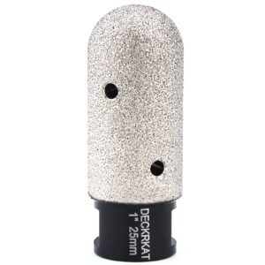 diamond finger milling bits ball end, 1 inch 25mm dia dry core drill bit with 5/8-11 thread for enlarging and shaping holes in porcelain tile ceramic marble stone granite counter sink