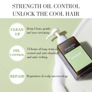 UNILIPO Apple Shampoo Oil Control And Dandruff Removal 450ml 15 Oz No. 29 Refreshing Long-term Oil Control - Solve The Problem Of Itchy Scalp And Dandruff