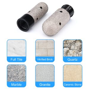 Diamond Finger Milling Bits Ball End, 1 Inch 25mm Dia Dry Core Drill Bit with 5/8-11 Thread for Enlarging and Shaping Holes in Porcelain Tile Ceramic Marble Stone Granite Counter Sink