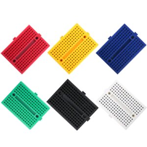 elegoo 6pcs 170 tie-points mini breadboard kit for arduino proto shield distribution connecting blocks