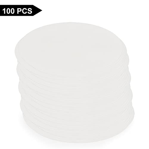 stonylab Quantitative Filter Paper, 100 Pack Slow Flow Rate Cellulose Filter Paper Circles with 10 Micron Particle Retention, 56 mm Diameter