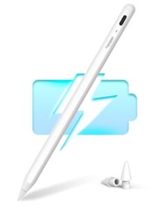 metapen pencil a8 for apple ipad 2018-2024, (2x faster charge), tilt sensitivity, palm rejection, stylus pen for ipad 10/9/8/7/6th gen, ipad pro 12.9/11/13-inch m4, ipad air 3/4/5/m2, ipad mini 5/6th