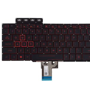 SUNMALL Replacement Keyboard Compatible with Asus TUF Gaming FX504 FX504GM FX504GD FX504GE X505D FX505DY FX505DT FX505DU Flying Fortress FX86S FX86F FX80F FX80GE Light Backlight