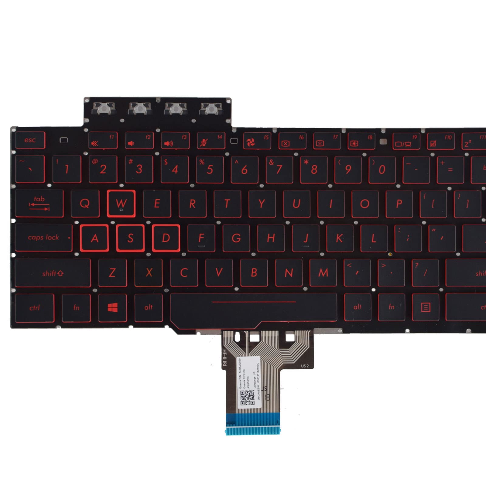 SUNMALL Replacement Keyboard Compatible with Asus TUF Gaming FX504 FX504GM FX504GD FX504GE X505D FX505DY FX505DT FX505DU Flying Fortress FX86S FX86F FX80F FX80GE Light Backlight