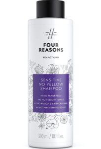 four reasons no nothing sensitive no yellow shampoo - unscented silver shampoo for blonde hair | 100% vegan | 300 ml