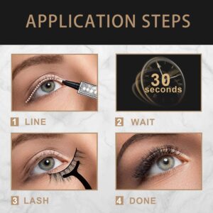 ICORIC Liquid Eyeliner Pen Waterproof, Magic Self-adhesive Long-Lasting Eyelash Glue Pen, Non Magnetic, No Blooming Quick Drying Magnetic Eye Liner (Clear 1Pcs)