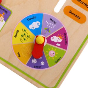 Children Wood Multifunction Cognitive Calendar Clock Early Education Toys Calendar Months Date Weather Week Season Learning Teaching Toy