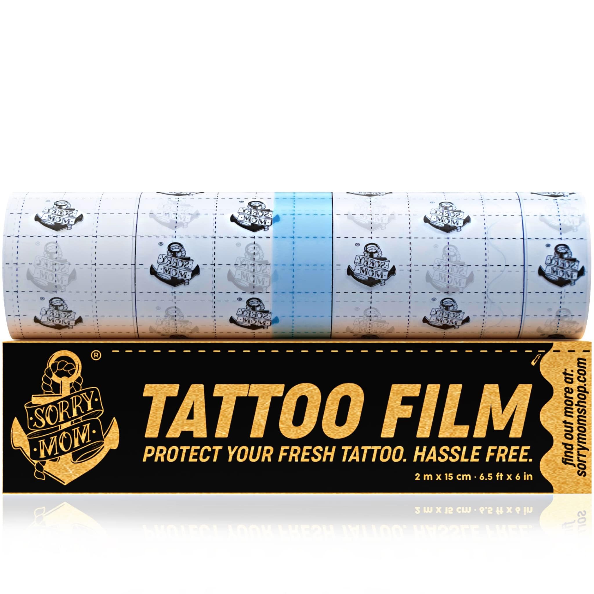 Sorry Mom Tattoo Aftercare Bandage - Clear Tattoo Bandage Waterproof, Adhesive Tattoo Wrap Bandage - Tattoo Healing Wrap - Tattoo Film Protection - Second Skin Tattoo Cover 6.5 ft x 6 in