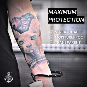 Sorry Mom Tattoo Aftercare Bandage - Clear Tattoo Bandage Waterproof, Adhesive Tattoo Wrap Bandage - Tattoo Healing Wrap - Tattoo Film Protection - Second Skin Tattoo Cover 6.5 ft x 6 in