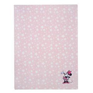 Lambs & Ivy Disney Baby Minnie Mouse Stars Pink Soft Fleece Baby Blanket