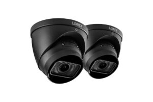 lorex lne9282b-2pk-w 4k (8mp) black nocturnal motorized varifocal smart ip dome security camera, with listen in audio (2-pack). compatible with n881b, n882b and nr900x nvrs