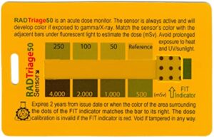 rad triage 50 personal radiation detector for wallet or pocket, nuclear radiation detector, electromagnetic field detector, anti radiation dosimeter