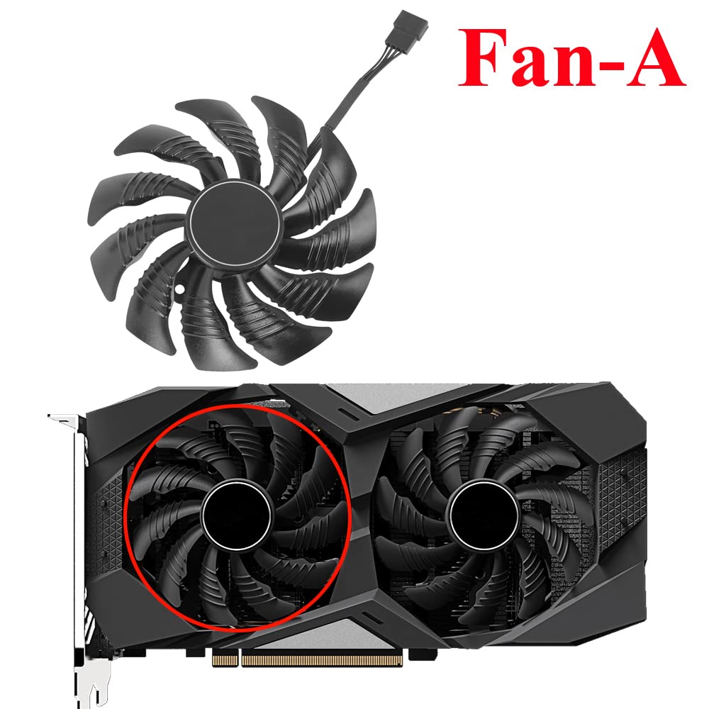 Coolerage 88mm T129215SU PLD09210S12HH Graphics Card Cooling Fans for Gigabyte RTX 1650 1660 1660Ti 2060 2070 Super WINDFORCE OC 6G GPU Cooler (Fan AB)