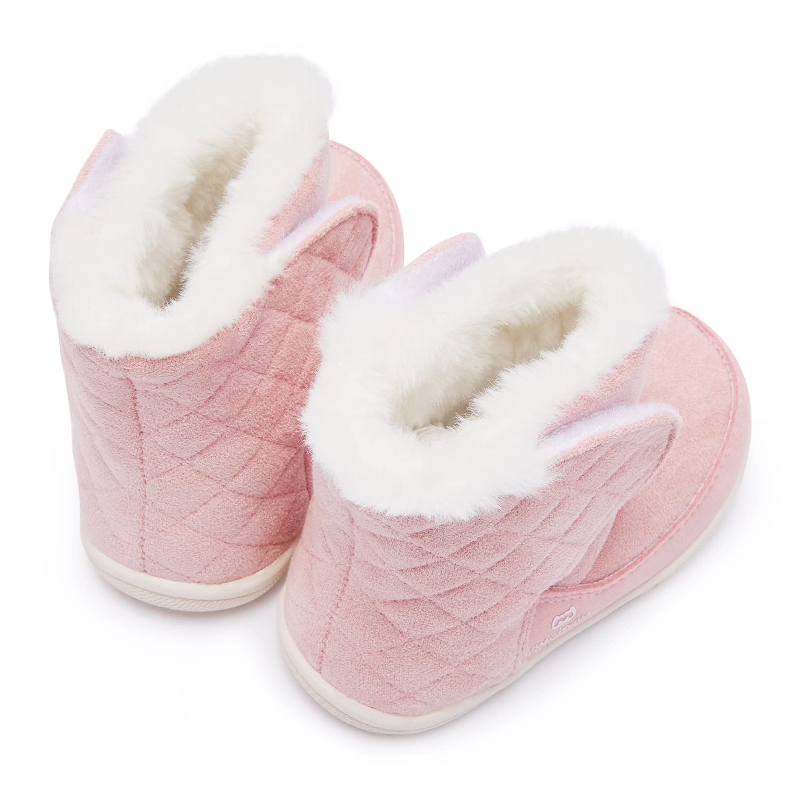 BMCiTYBM Baby Snow Boots Boy Girl Winter Warm Shoes Infant Lightweight Outdoor Boots for First Walkers 6 9 12 18 24 Months Pink Size 12-18 Months Infant