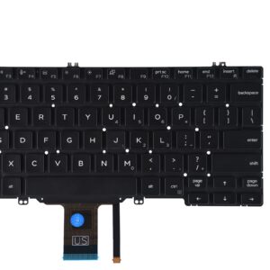 SUNMALL Replacement Keyboard Compatible with Dell Latitude E7300 E5300 5300 7300 with Backlit No Frame