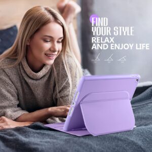 Mastten Compatible with iPad 10.2 Case, for iPad 9th/ 8th/ 7th Generation Case with Pencil Holder, Auto Wake/Sleep, Slim Protective Cover for iPad 10.2 Inch Tablet 2021/2020/2019 Released, Lavender