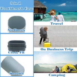 Travel Toothbrush Holder, Toothbrush and Toothpaste Travel Case Portable Toothbrush Holder with Cover for Traveling Bathroom Business Camping School Blue