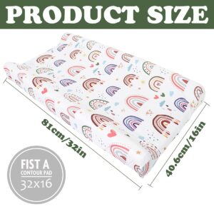 Rainbow World Crib Sheet and Baby Diaper Changing Pad Cover